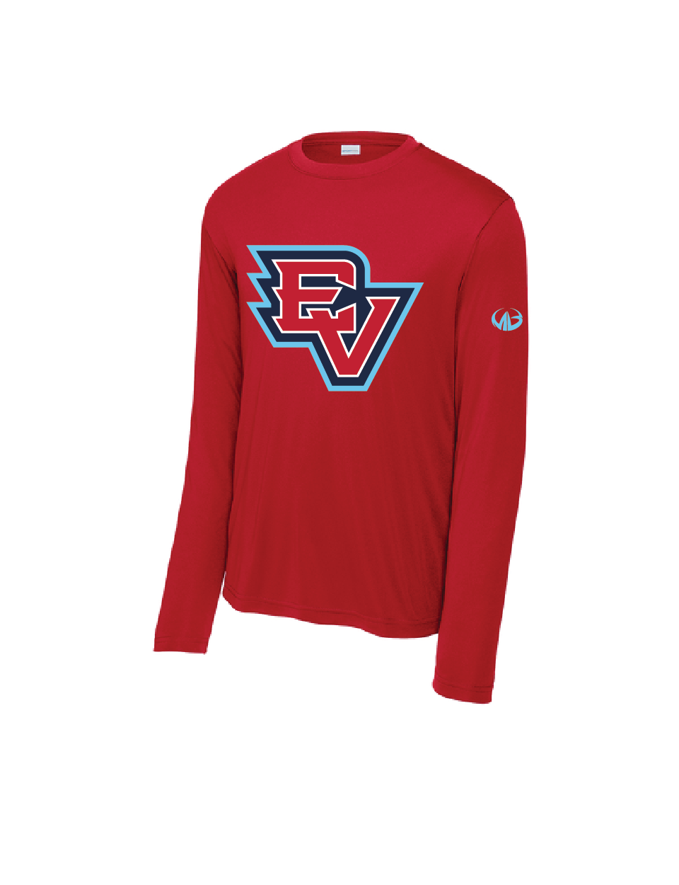 Everett HS - EV Logo - Long Sleeve Performance Shirt - Moneyball Sportswear